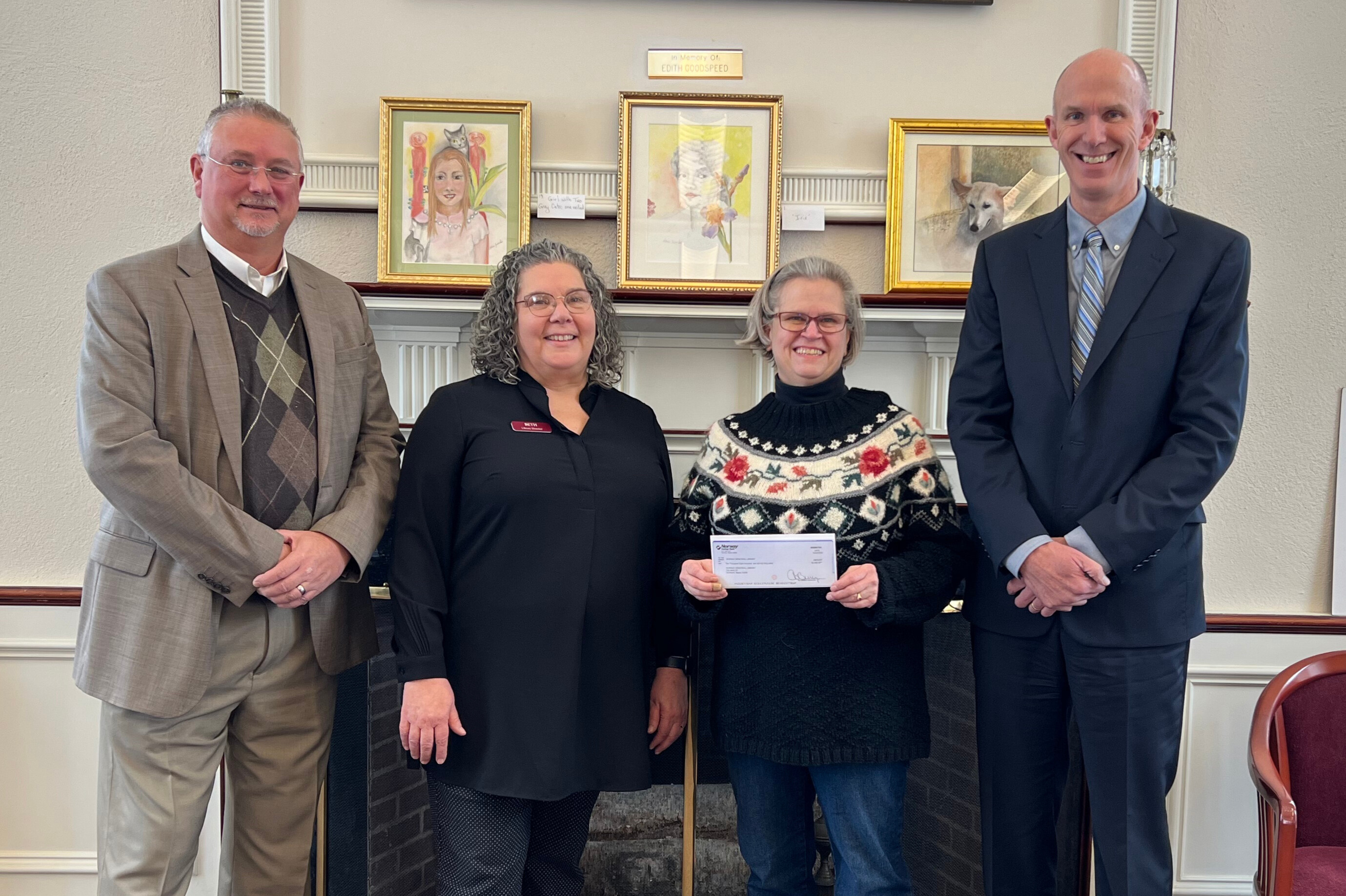 Norway Savings Bank Makes Large Donation to Norway Memorial Library’s ...